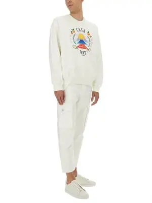 Casablanca Sweatshirt With Home Way Mountain Embroidery