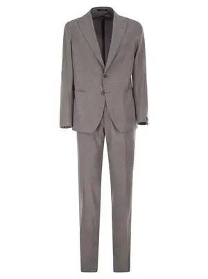 Tagliatore Tagliatore Men Superfine Virgin Wool Suit Gray