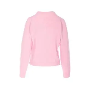 GANNI Logo Wool Jumper With Tiger Print - Pink