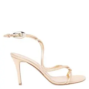 GIANVITO ROSSI Black Mamba Pump Sandals - Gold