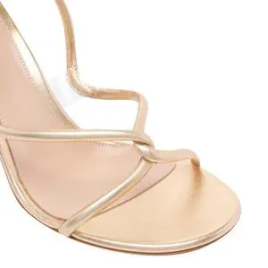 GIANVITO ROSSI Black Mamba Pump Sandals - Gold