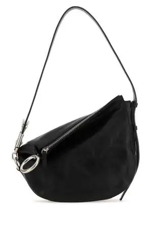 Burberry Leather Knight Small Shoulder Bag - Black