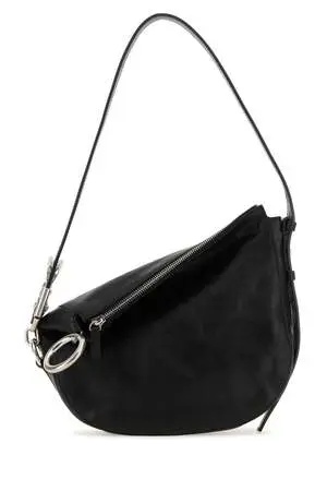 Burberry Leather Knight Small Shoulder Bag - Black