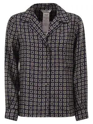 Max Mara Mxmdisco Semi-fitted Printed Silk Shirt - Blue