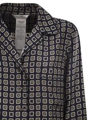 Max Mara Mxmdisco Semi-fitted Printed Silk Shirt