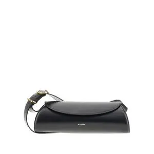 JIL SANDER Leather Cannolo Bag - Black