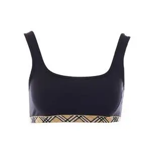 Burberry Burberry Women Bra Swimwear With Check Trim Black