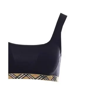 Burberry Check Trim Swimwear Bra - Black