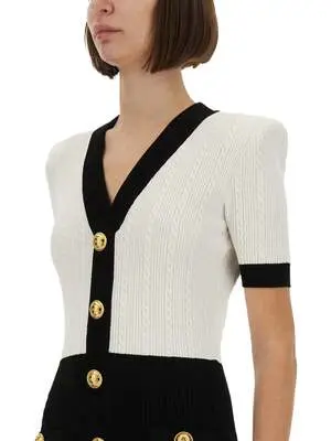 Balmain Two-tone Bodycon Dress - Multicolor