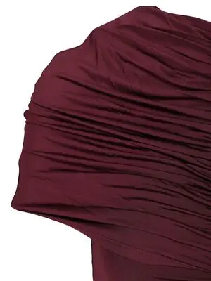 SELF-PORTRAIT Jersey Shirred Midi Dress - Multicolor