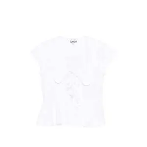 GANNI Tops Blouses - White