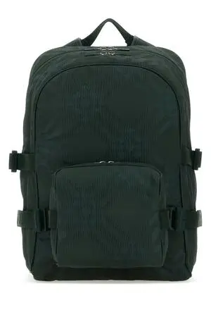 Burberry Bottle Nylon Blend Check Backpack - Green
