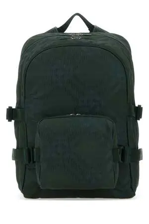 Burberry Nylon Blend Check Backpack - Green