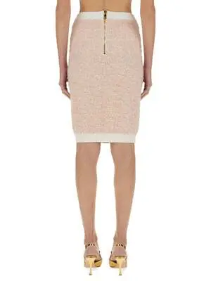 Balmain Tweed Midi Skirt