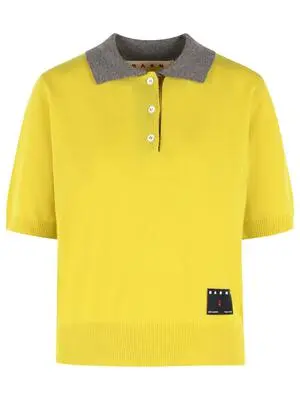 Marni Cashmere Polo Shirt - Yellow