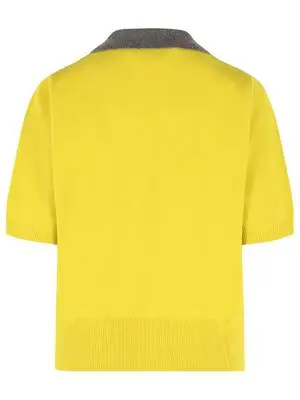 Marni Cashmere Knit Polo Shirt - Yellow
