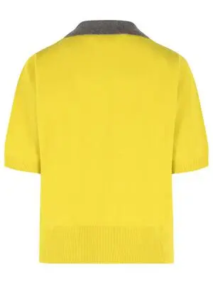 Marni Cashmere Knit Polo Shirt - Yellow