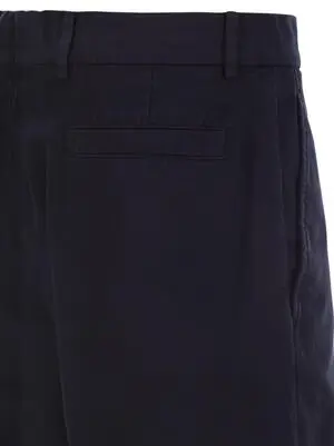 Brunello Cucinelli Cotton Gabardine Bermuda Shorts - Blue