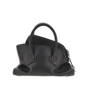 Attico Leather Mini La Passeggiata Bag - Black
