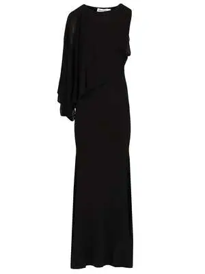 SELF-PORTRAIT Long One-shoulder Dress - Black