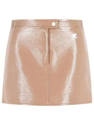 COURREGES Vinyl Miniskirt - Cream