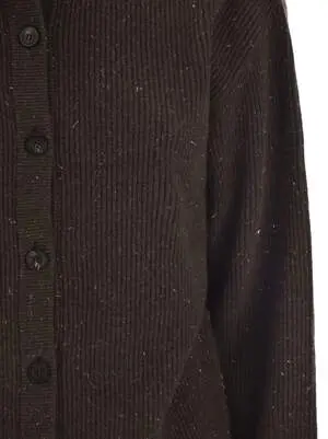 Peserico Wool, Silk, And Cashmere Button-up Cardigan - Brown