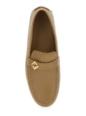 Fendi Hammered Leather Driver Loafers - Multicolor