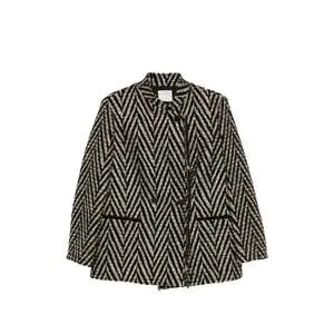 FORTE_FORTE Coats Double Breasted & Peacoats - Black