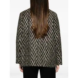 FORTE_FORTE Double-breasted Chevron Peacoat