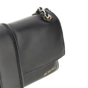 Jacquemus Bambino Chaîne Nappa Leather Bag - Black