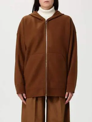 Max Mara Wool Blend Zip Up Sweater - Brown