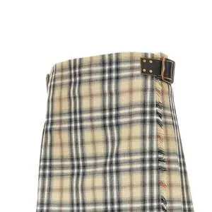 Burberry Check Wool Mini Skirt