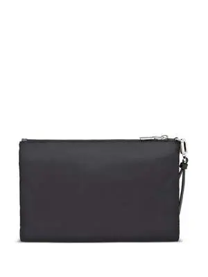 Prada Re-nylon And Saffiano Leather Pouch - Black