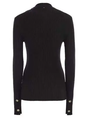 Sportmax Renania Fitted Jumper With Buttons - Black