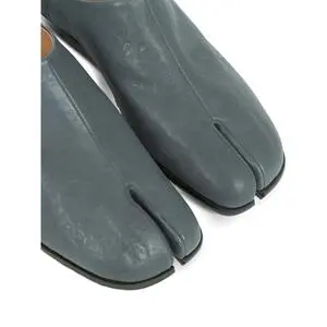 MAISON MARGIELA Aged Leather Tabi Loafers - Gray