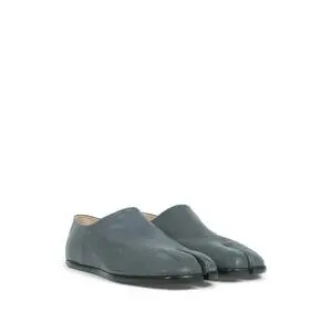 MAISON MARGIELA Aged Leather Tabi Loafers - Gray