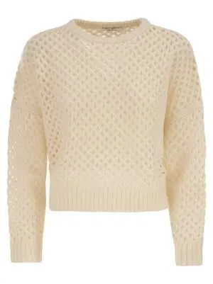 Max Mara Essen Cashmere And Silk Knitwear - Cream