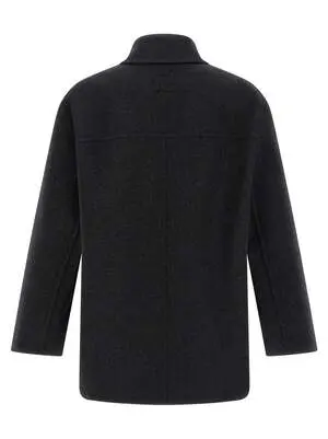 Fendi Felt Wool Coat - Gray