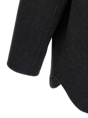 Fendi Felt Wool Coat - Gray