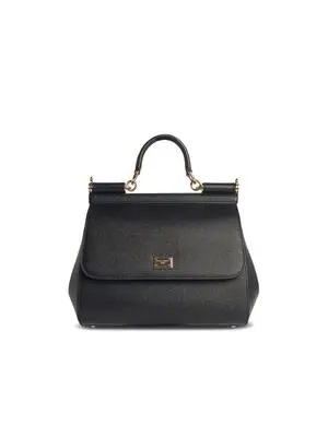 Dolce & Gabbana Large 'sicily' Leather Bag - Black