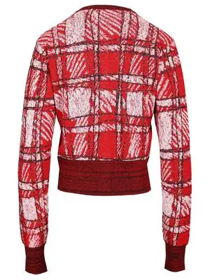 VIVIENNE WESTWOOD Scribble Check Wool-blend Cardigan