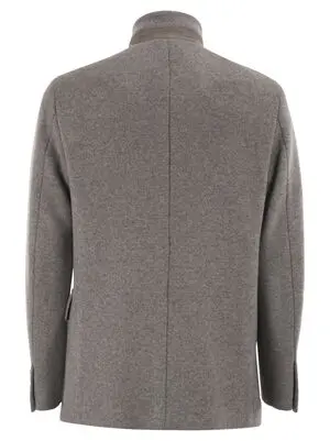 FAY Wool Blend Caban Pea Coat
