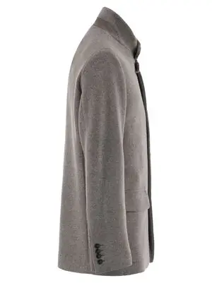 FAY Wool Blend Caban Pea Coat