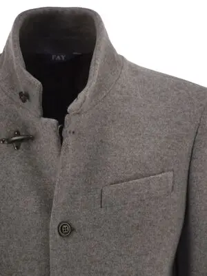 FAY Wool Blend Caban Pea Coat
