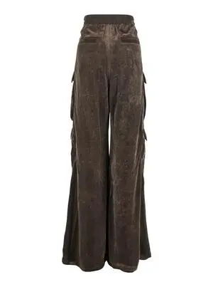 Rick Owens Cargo Belas Velvet Pants - Multicolor