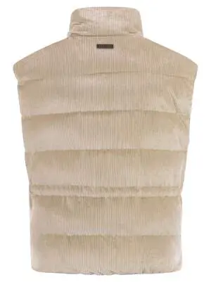 Peserico Viscose Velvet Padded Waistcoat - Multicolor