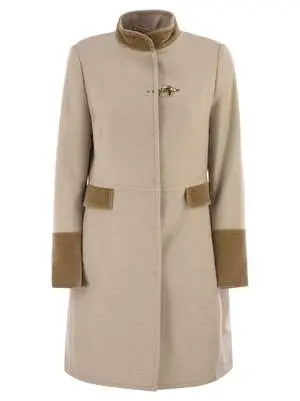 FAY Wool Cloth Coat - Cream