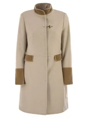 FAY Wool Cloth Coat - Cream