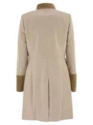 FAY Wool Cloth Coat - Cream