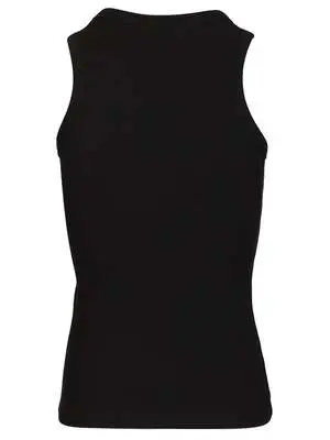 Celine Ribbed Silk And Cotton Tank Top